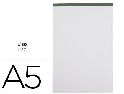 Bloc Notas Liderpapel Liso A5 80 Hojas 60 G/M2 Perforado Sin Tapa ...