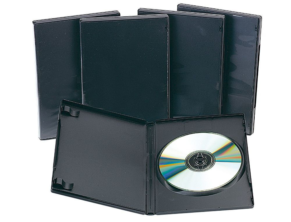 Caja Dvd Q-Connect -Con Interior Negro -Pack de 5 Unidades — Deskidea