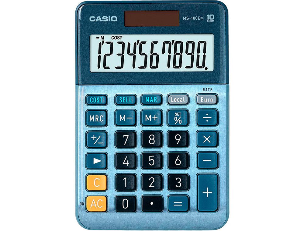 Calculadora casio ms-100em sobremesa 10 digitos tx +/- tecla doble cero ...