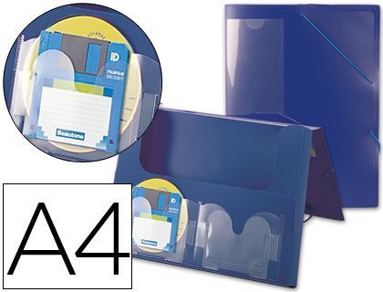 Carpeta Beautone Portadocumentos 36902 Polipropileno Din A4 Azul Lomo ...