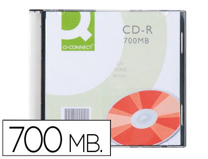Cd-R Q-Connect Capacidad 700Mb Duracion 80Min Velocidad 52X Caja Slim — Deskidea
