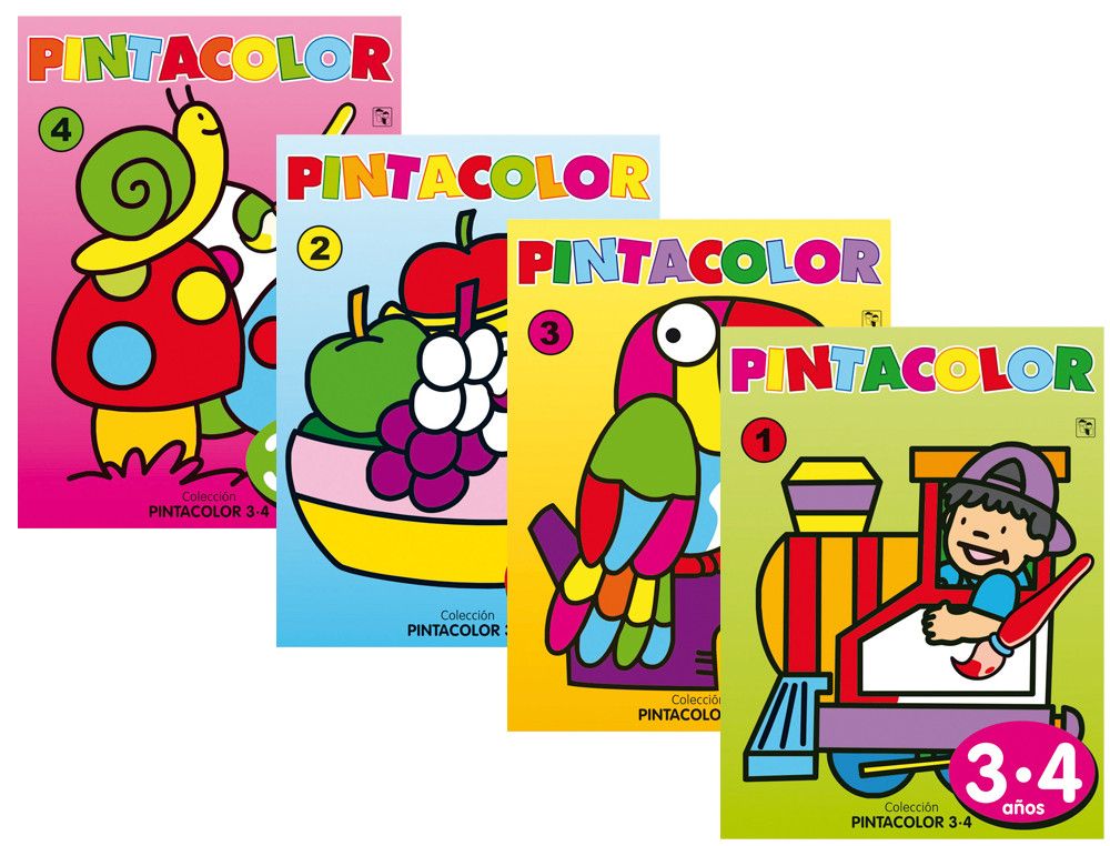 Cuaderno para Colorear Pinta Color para Niños de 3-4 Años 16 Paginas ...