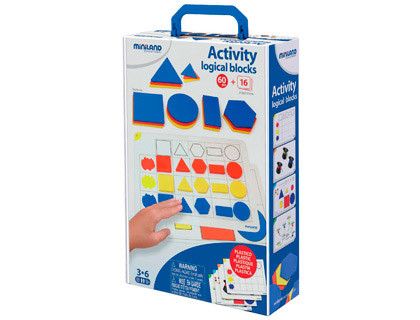 Juego miniland activity logical blocks 60 bloques + 16 actividades ...