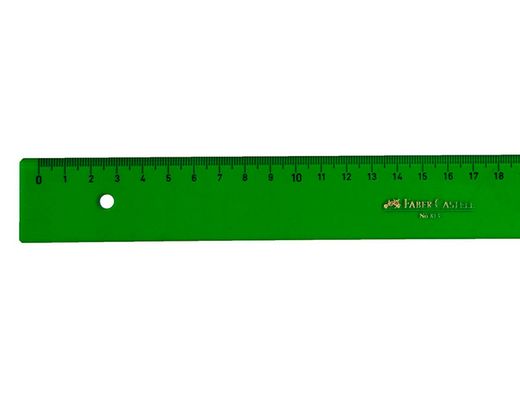 Regla Faber Castell graduada verde 40 cm. — Deskidea