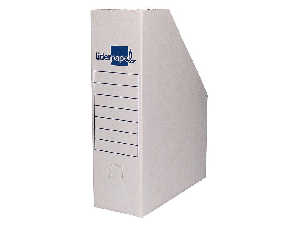Revistero liderpapel ecouse carton 100% reciclado color blanco 256x100x335 mm — Deskidea