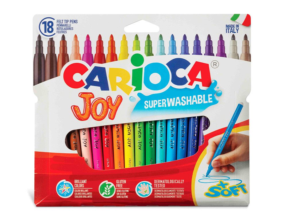 Rotulador carioca joy caja de 18 colores — Deskidea
