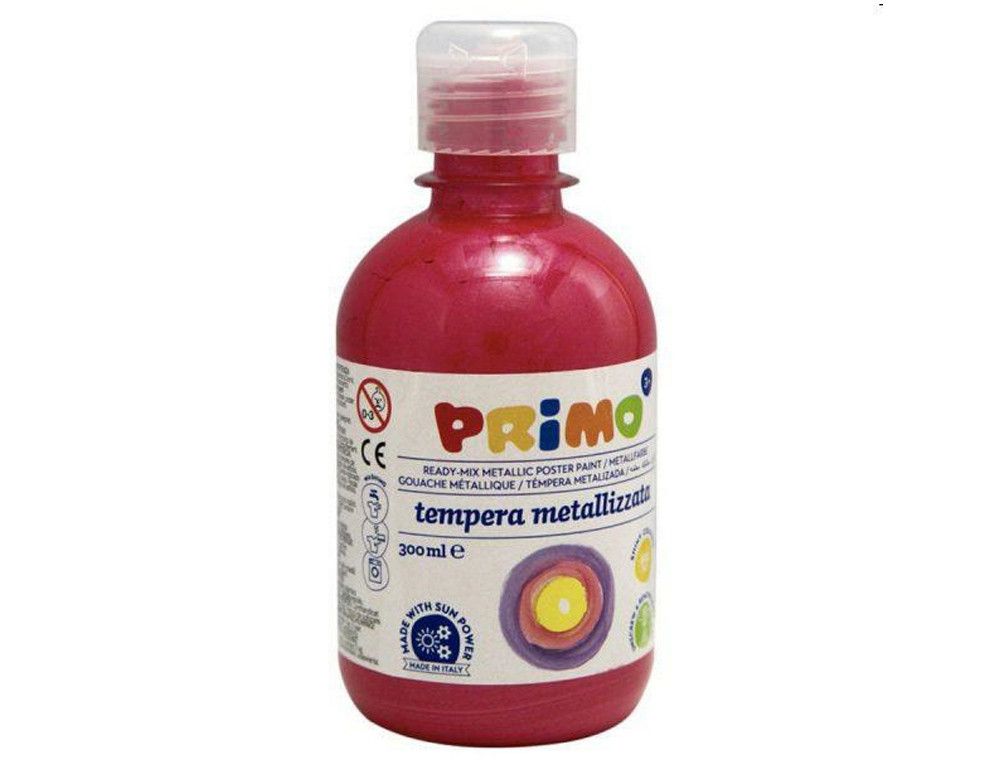 Tempera liquida primo escolar 300 ml rojo metalizado — Deskidea