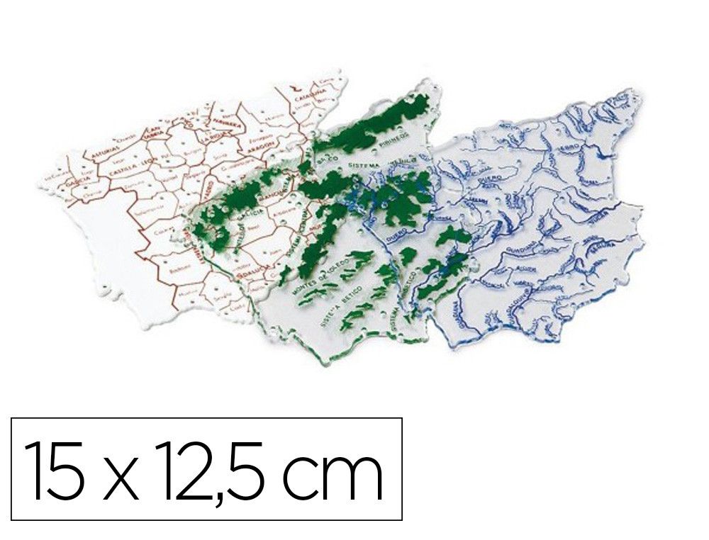 Plantilla faibo mapa españa 15x12,5 cm bolsa de 3 unidades 100% ...